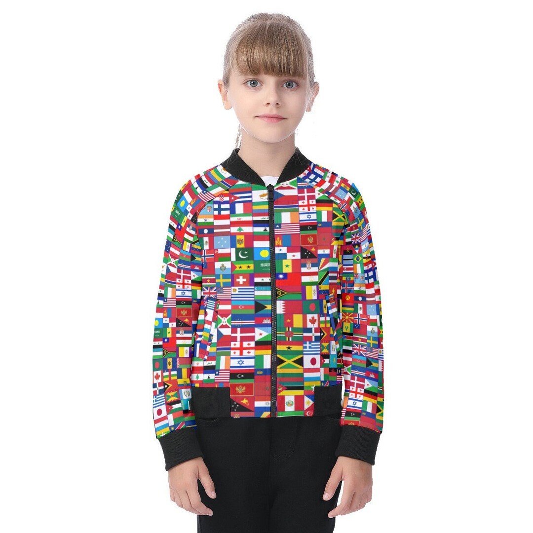 All Flags Kid's Jacket, World, Flags, Design, Ladies, Girls, Boys ...