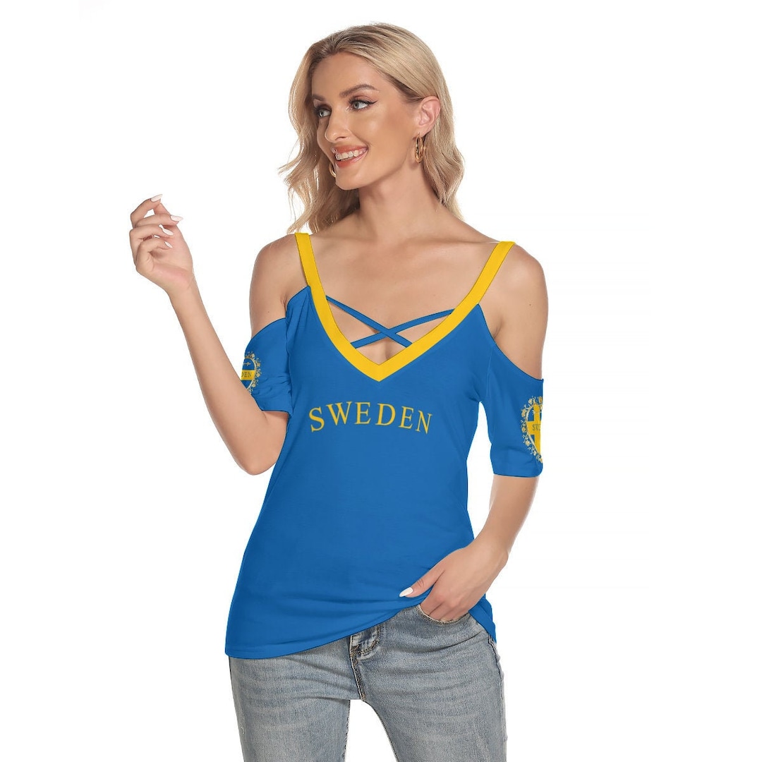 Swedish Flag Women's Shirt, Sweden Flag, Sweden, Ladies, Teens, Girls ...