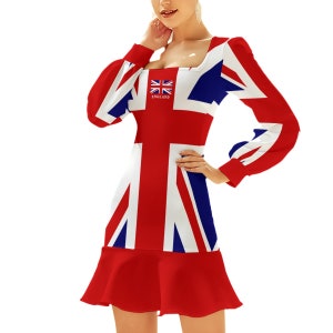 Union Jack Dress, British, Flag, Women, Ladies, Teens, Girls, England ...