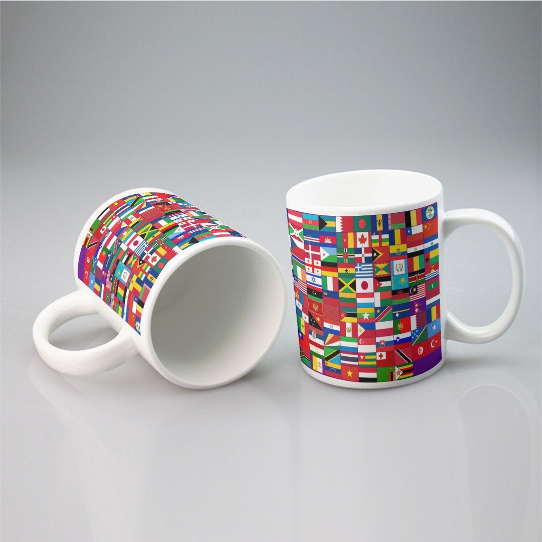 Flags Mug, Print, Countries Flags, World Flag, Design, Nations, Earth ...