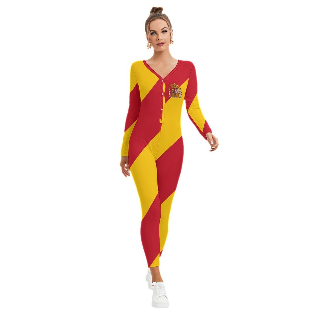 Spanish Flag Women's Jumpsuit, Spain Flag, Design, Gifts, Ladies, Girls ...