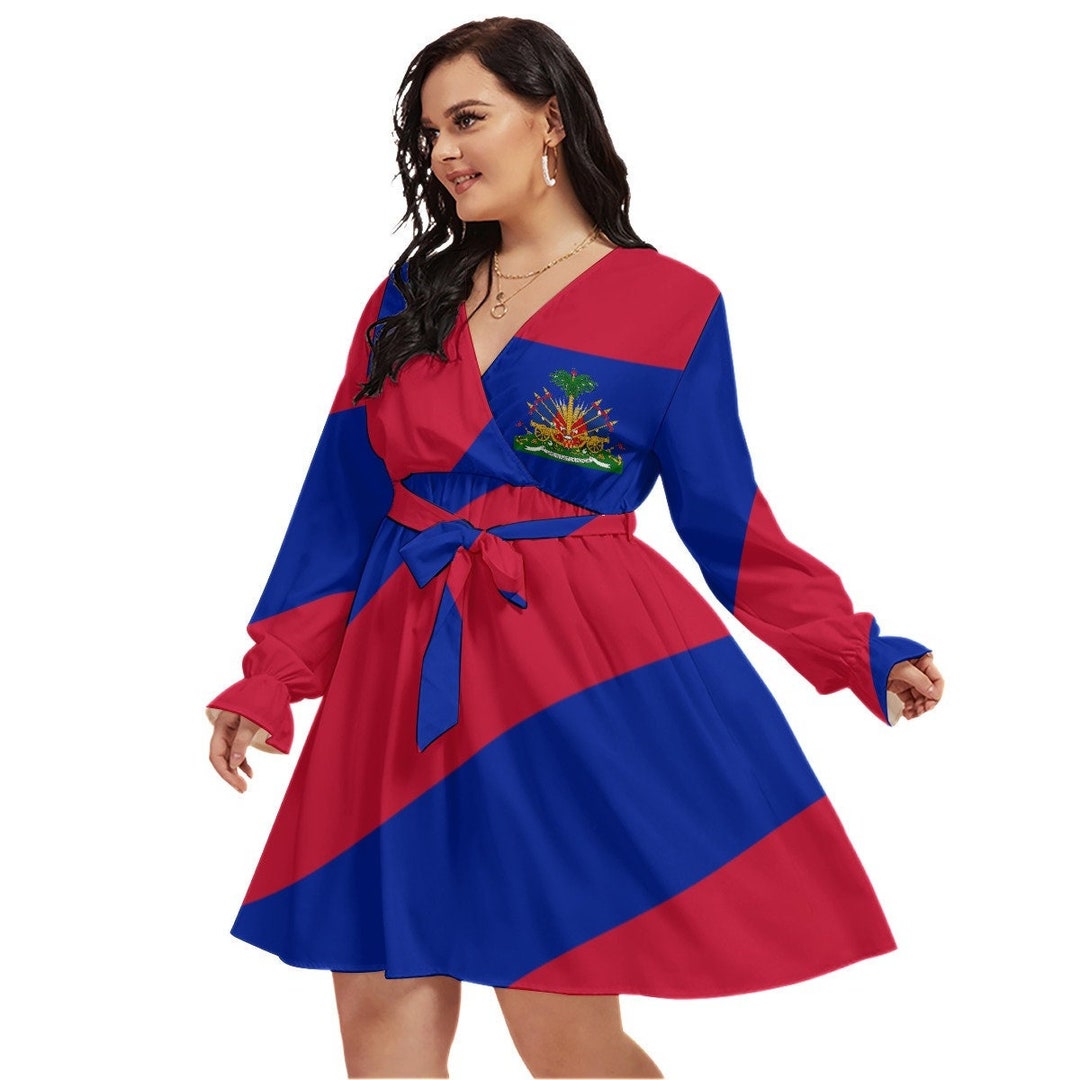 Haitian Flag Dress, (plus Size), Haiti Flag, Stylish Design, Gifts. - Etsy
