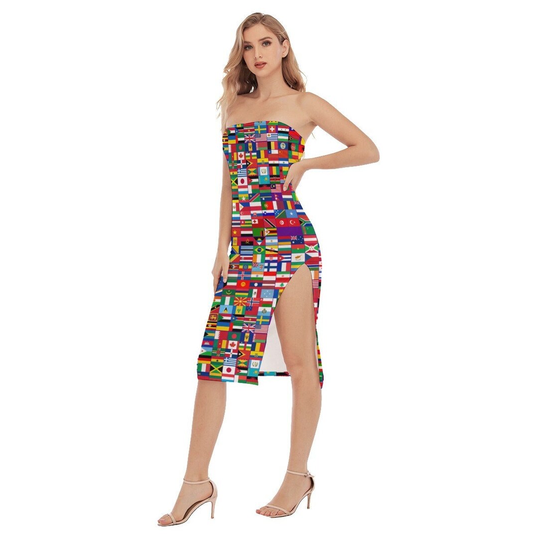 Flags Dress, World, Flag, Design, Ladies, Teens, Women, Gifts, Earth ...