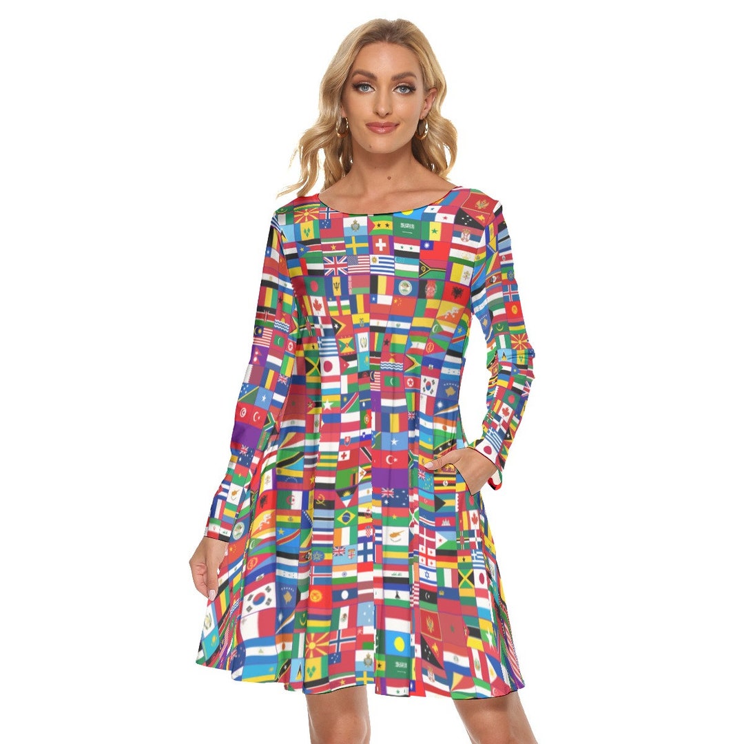 All Countries Flags Dress, Flags, World Flags, Gifts, All Flags, Print ...