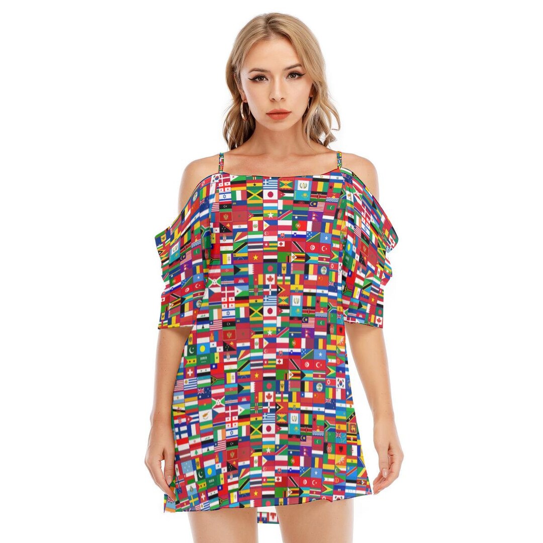 All Flags Dress, Gifts, Pattern Flags, World Flags, Design, Print. - Etsy