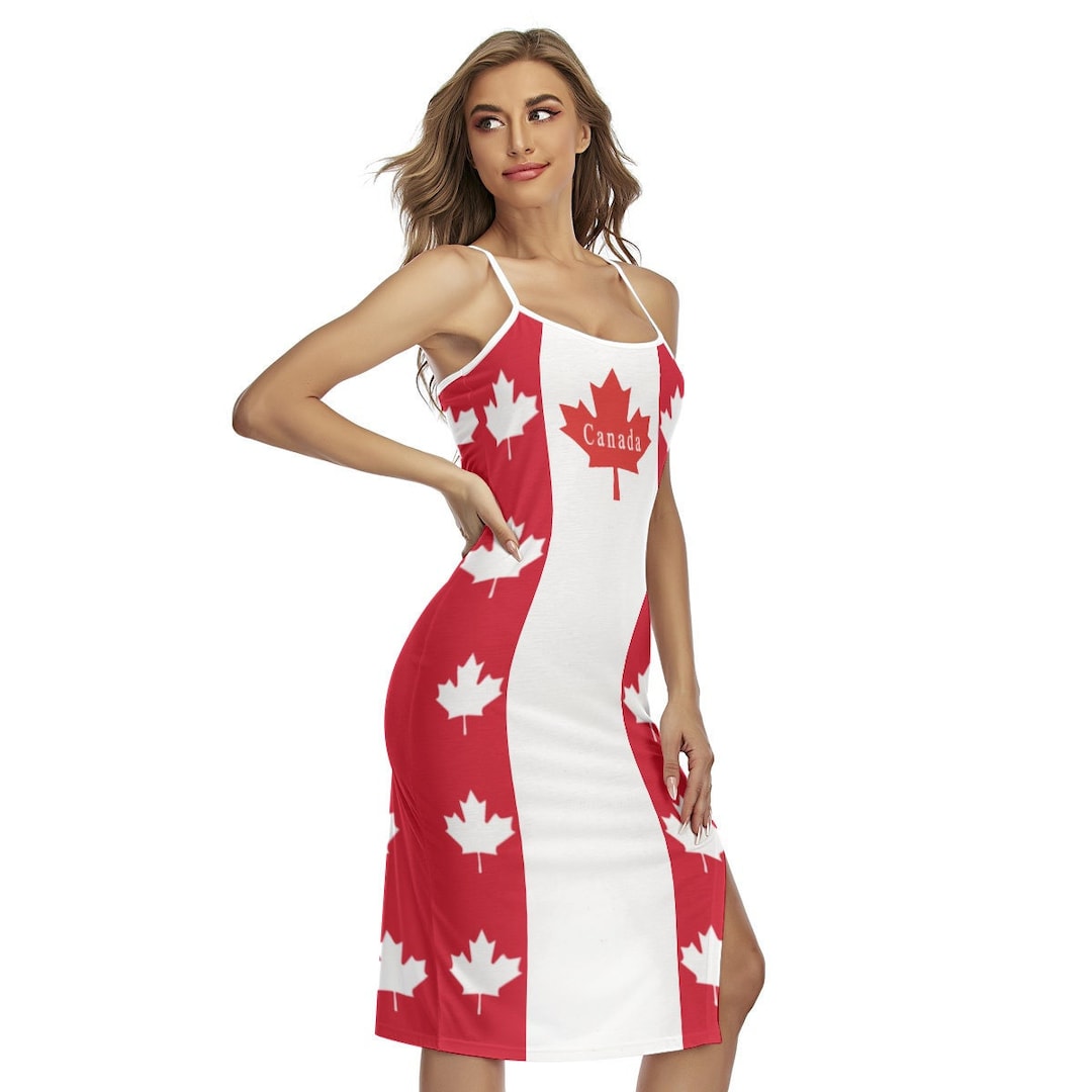 Canada Dress, Canadian Flag, Women, Ladies, Teens, Canada Flag, Design ...
