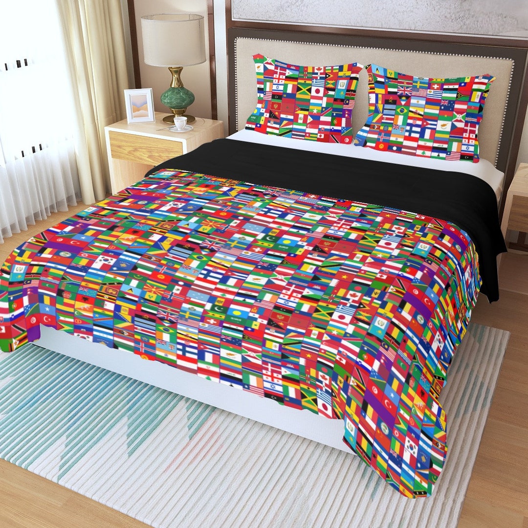 All Flags Duvet, Cover Set 3 Piece, Countries Flags, World Flag, Design, Flags. - Etsy