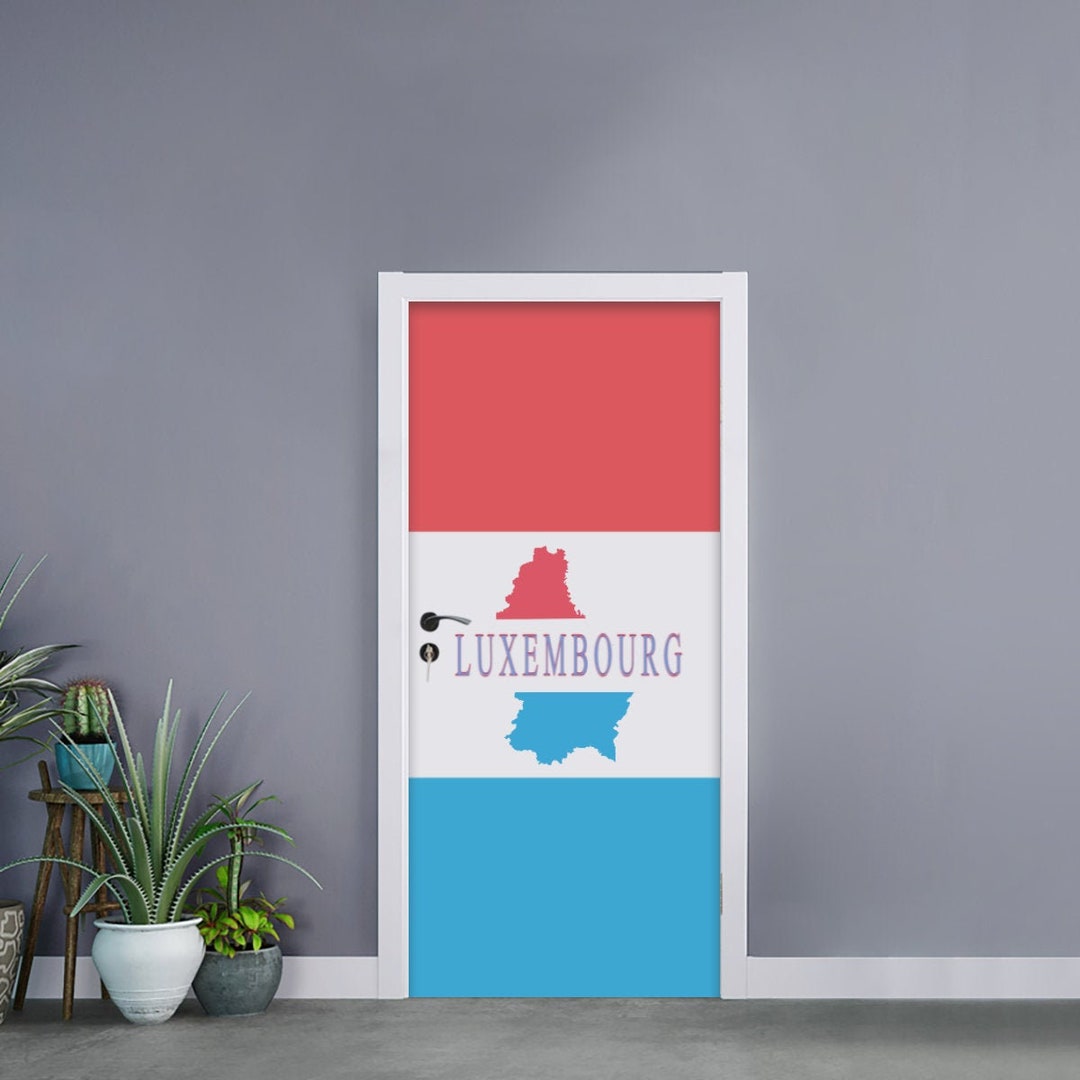 Luxembourg Flag Door Stickers Decals Self-adhesive Sports - Etsy