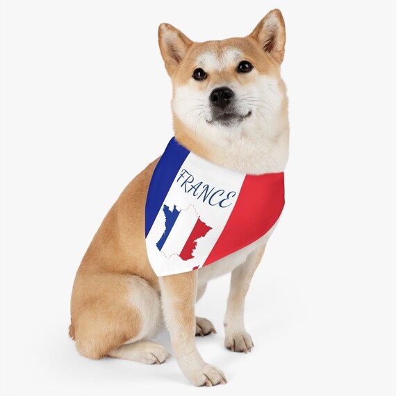 French Pets Collar Bandana France Flag Cute Puppy - Etsy