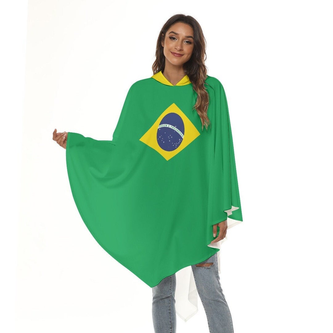 Brazil Cloak, Men, Women, Ladies, Teens, Girls, Gifts, Brazil Flag ...