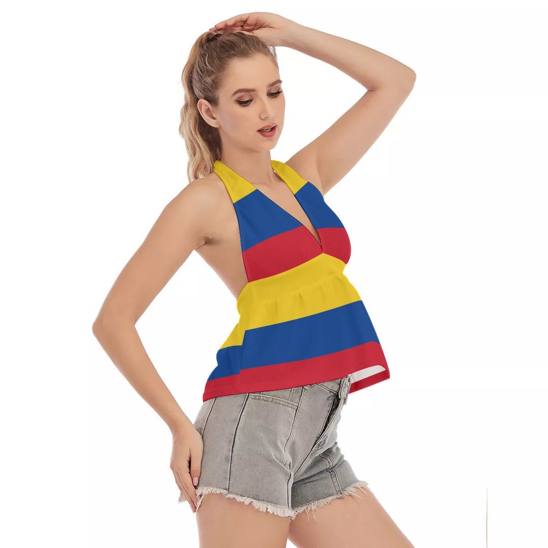 Colombian Flag Women's Crop Top, Colombia Flag, Bogotá, Colombian ...