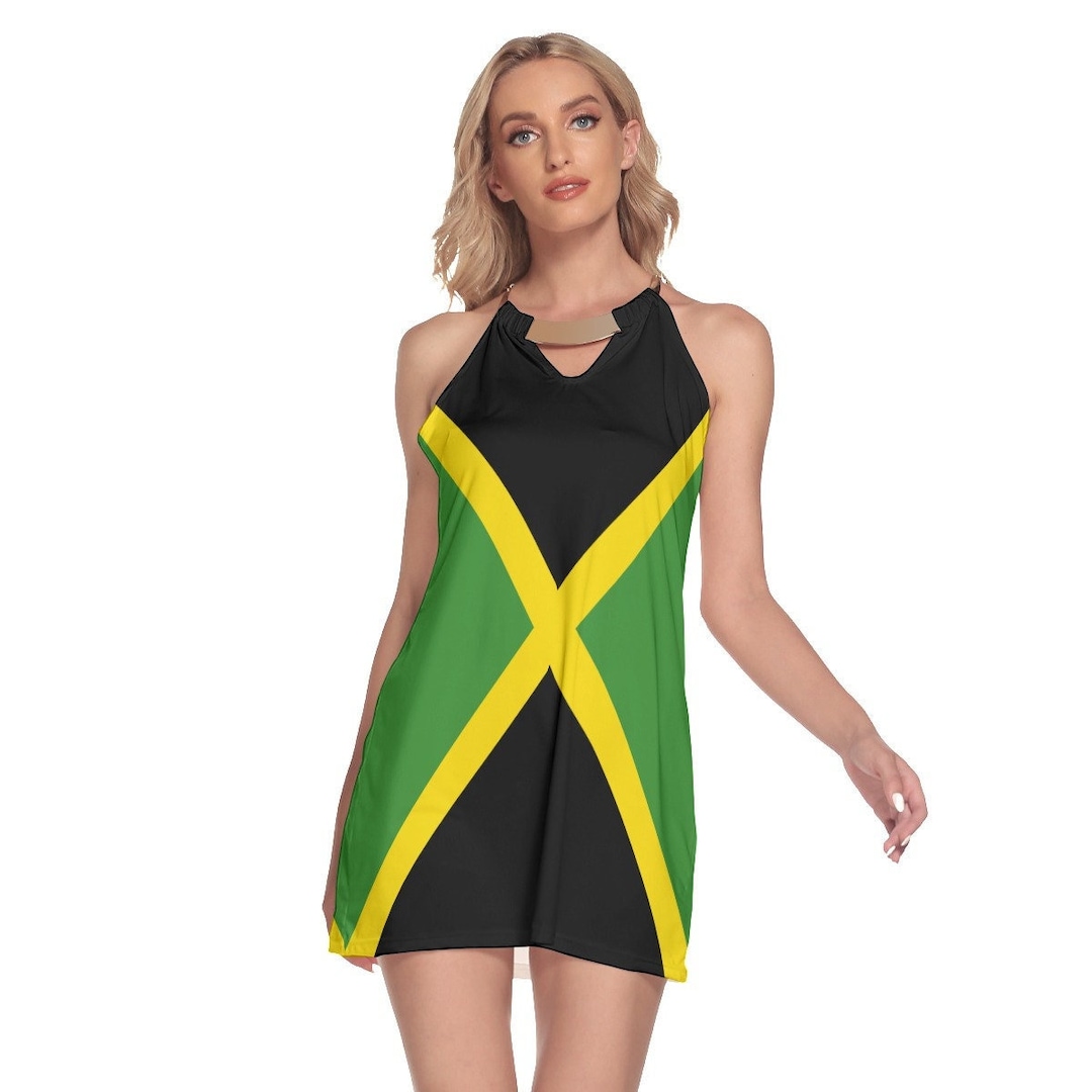 Jamaican Dress, Jamaica, Design, Flag, Ladies, Teens, Girls, Woman ...
