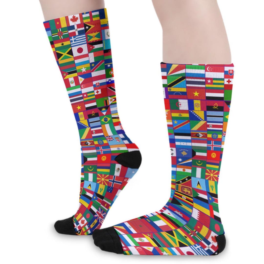 All Flags Kid's Socks, Unisex, Teens, Kids, Boys, Girls, Gifts, Nations ...