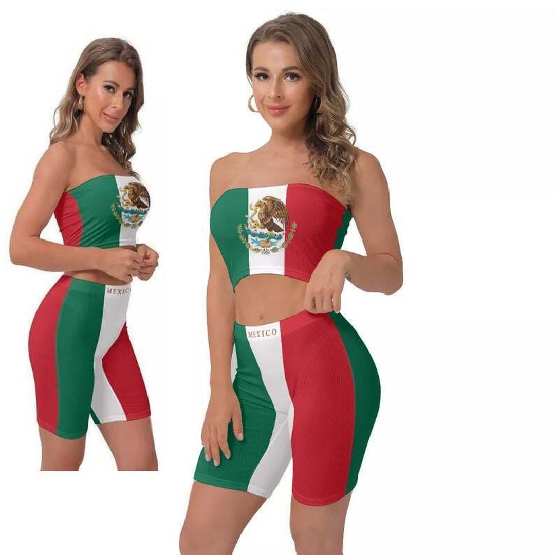 Mexico Top, Shorts, Suit, Mexico Flag, Gifts, Women, Ladies, Girls ...