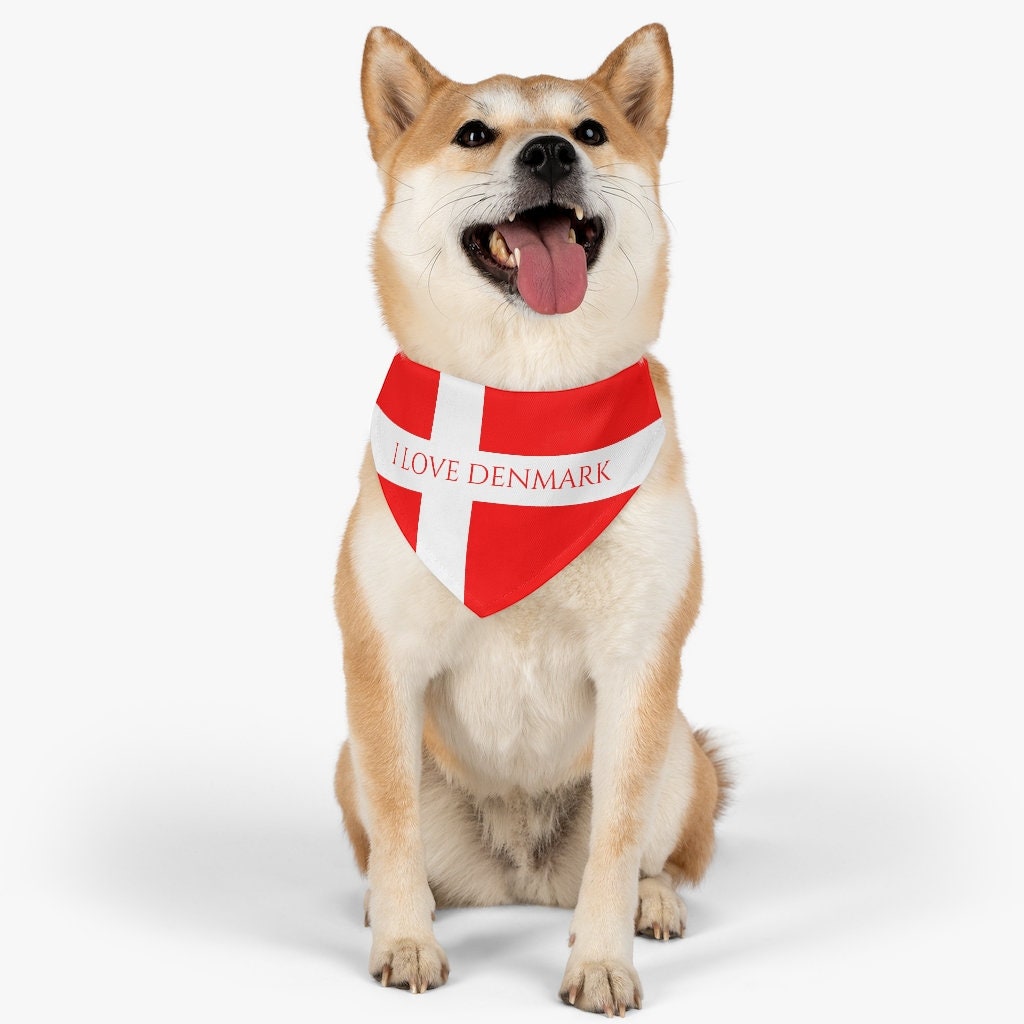 Danish Flag Pets Collar Bandana Denmark Gifts Puppy - Etsy