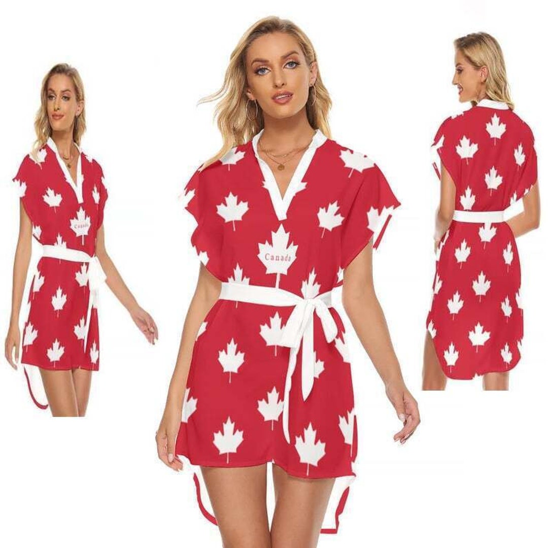 Canada Flag Women Dress Canadian Flag Ladies Gifts Design - Etsy