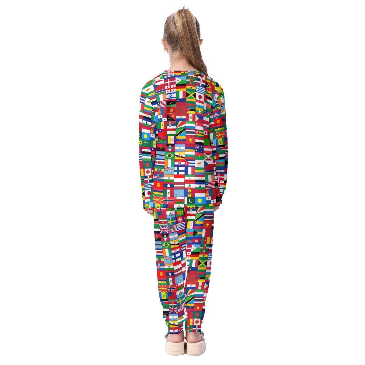 All Flags Kid's Pajamas World Flags Design Girls - Etsy Australia