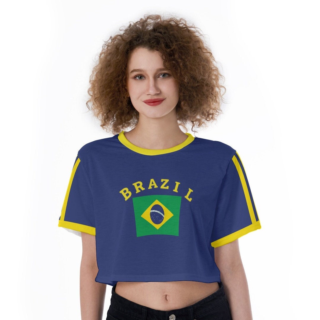 Brazil Shirt, Brazilian, Crop, For, Women, Ladies, Teens, Girls, Gifts ...