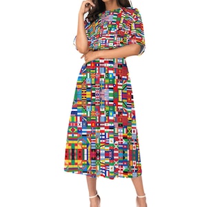 All Flags Dress, World Flags, Design, Gifts, All Nations Maps, School ...