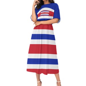 Costa Rica Dress, Costa Rican, Flag, Women, Ladies, Teens, Girls, Costa ...