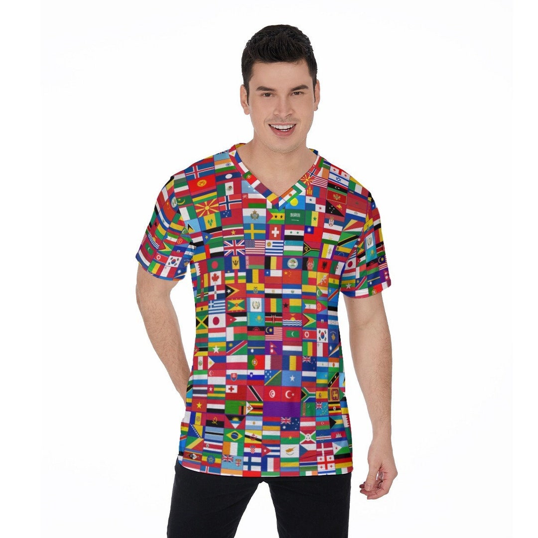 Flags Men Shirt, Flags Pattern, Men, Teens, Gifts, Earth, Planet ...