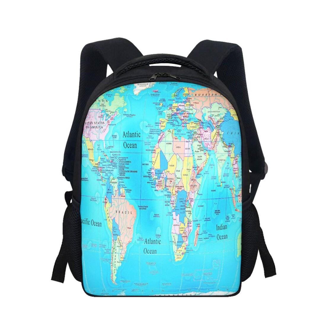 Map Backpack, Stylish, World Map, Design, School Bag. - Etsy
