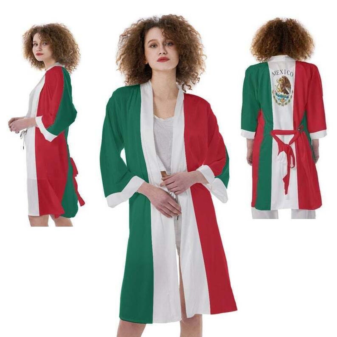 Mexico Robe, Kimono, Mexican, Flag, Gifts, Women, Ladies, Girls, Teens ...