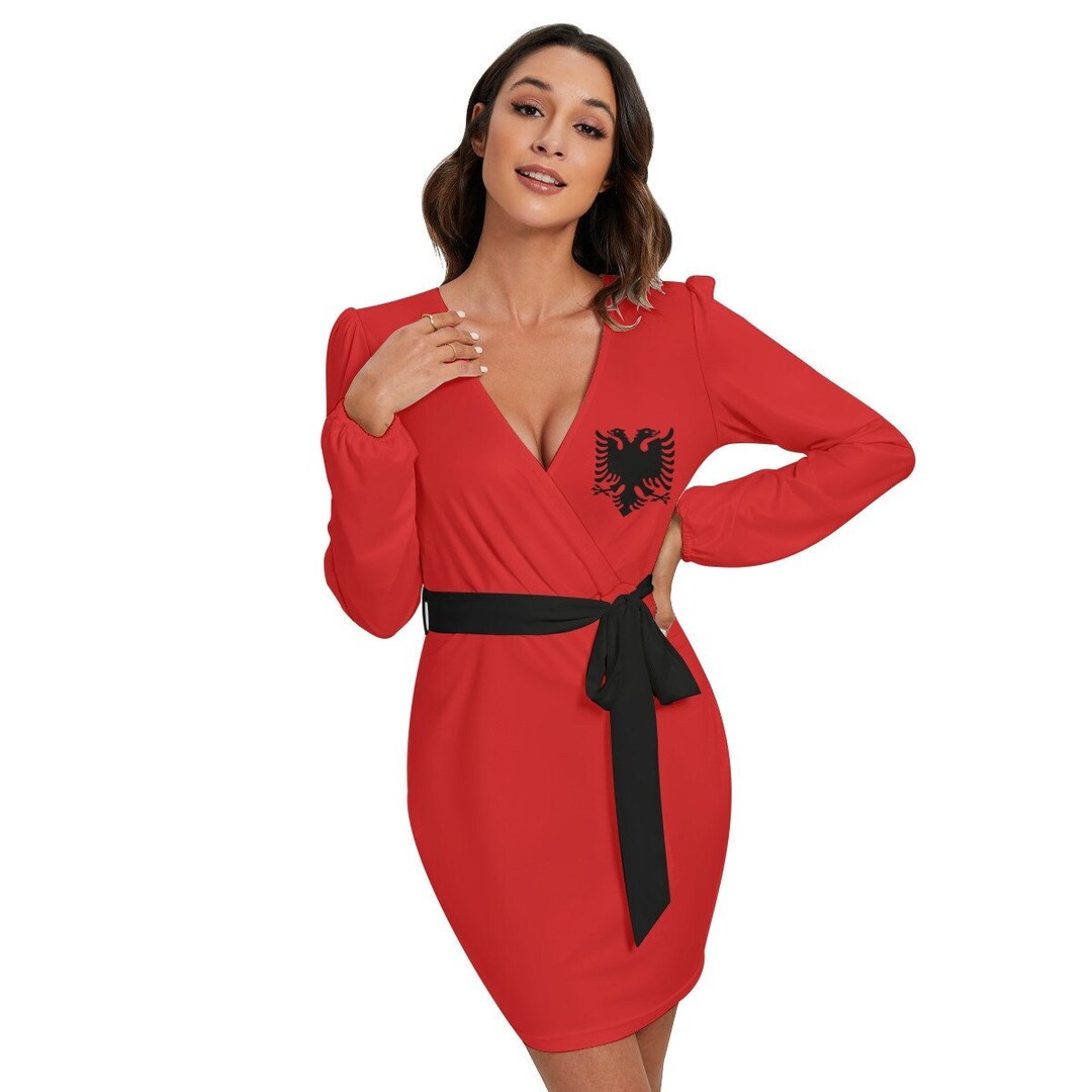 Albania Dress, With Waist Belt, Flag, Albanian, Gifts, Design, Women ...