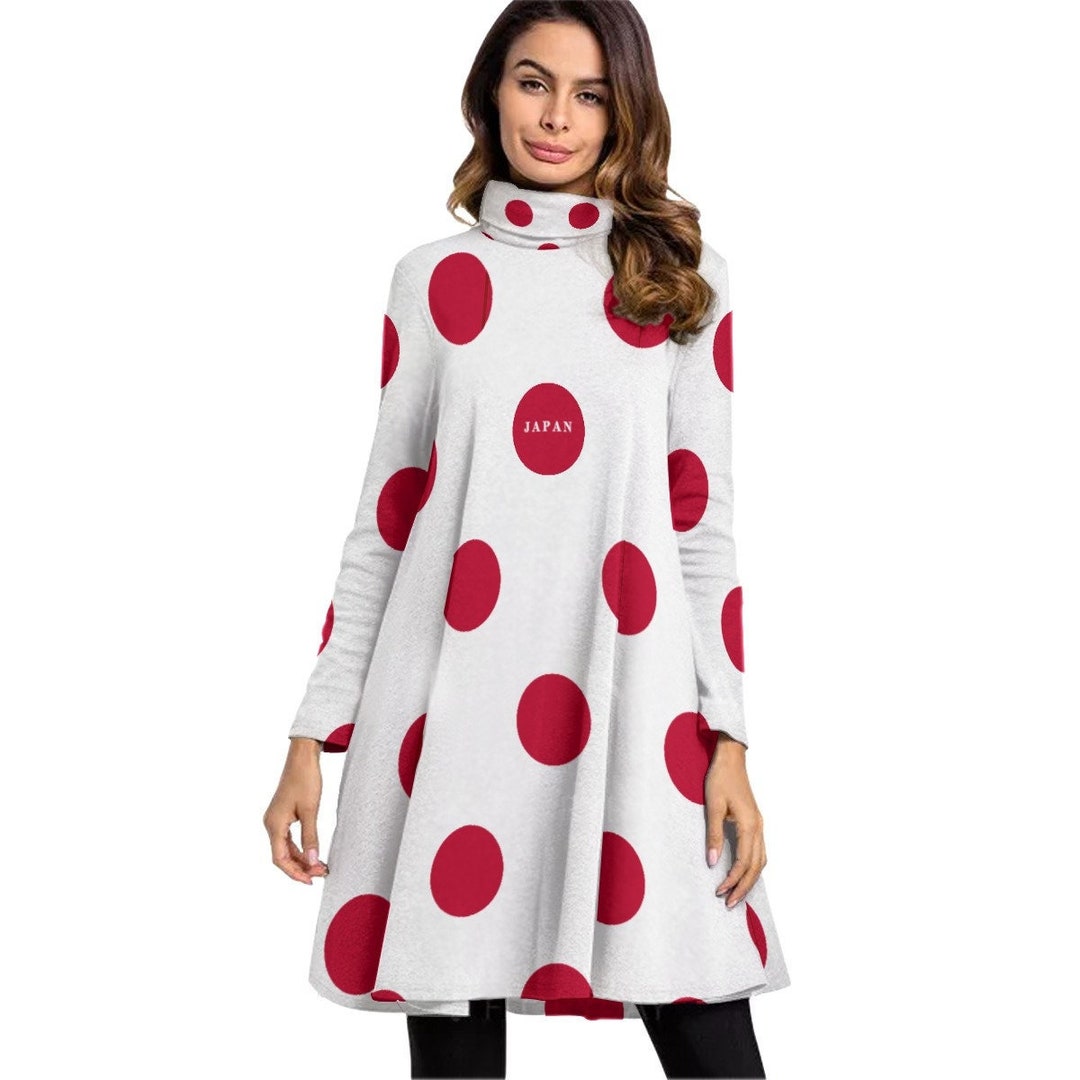 Japanese Flag Womens Dress Japan Flag Design Ladies Teens Girls
