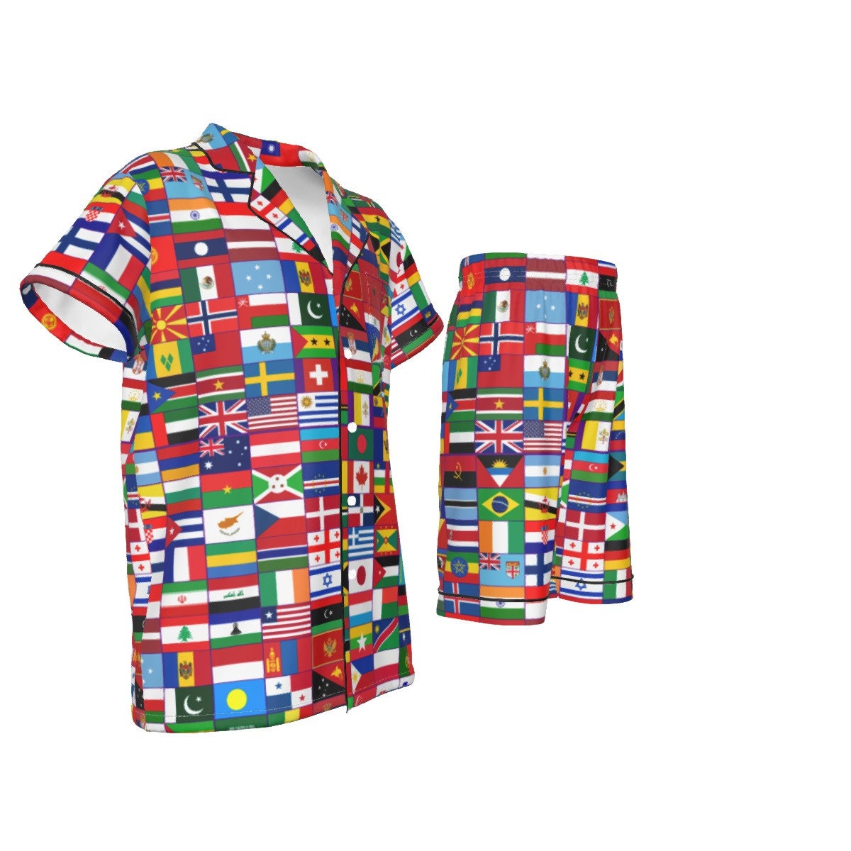 All Flags Kid's Pajamas World Flags Design Girls - Etsy