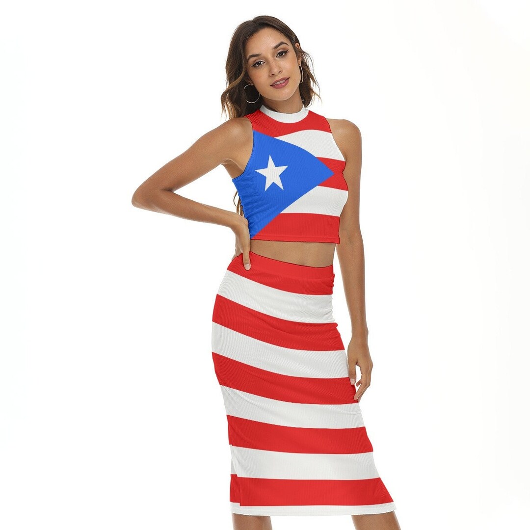 Puerto Rican Flag Women's Tank Top, & Skirt, Puerto Rico Flag, Design ...