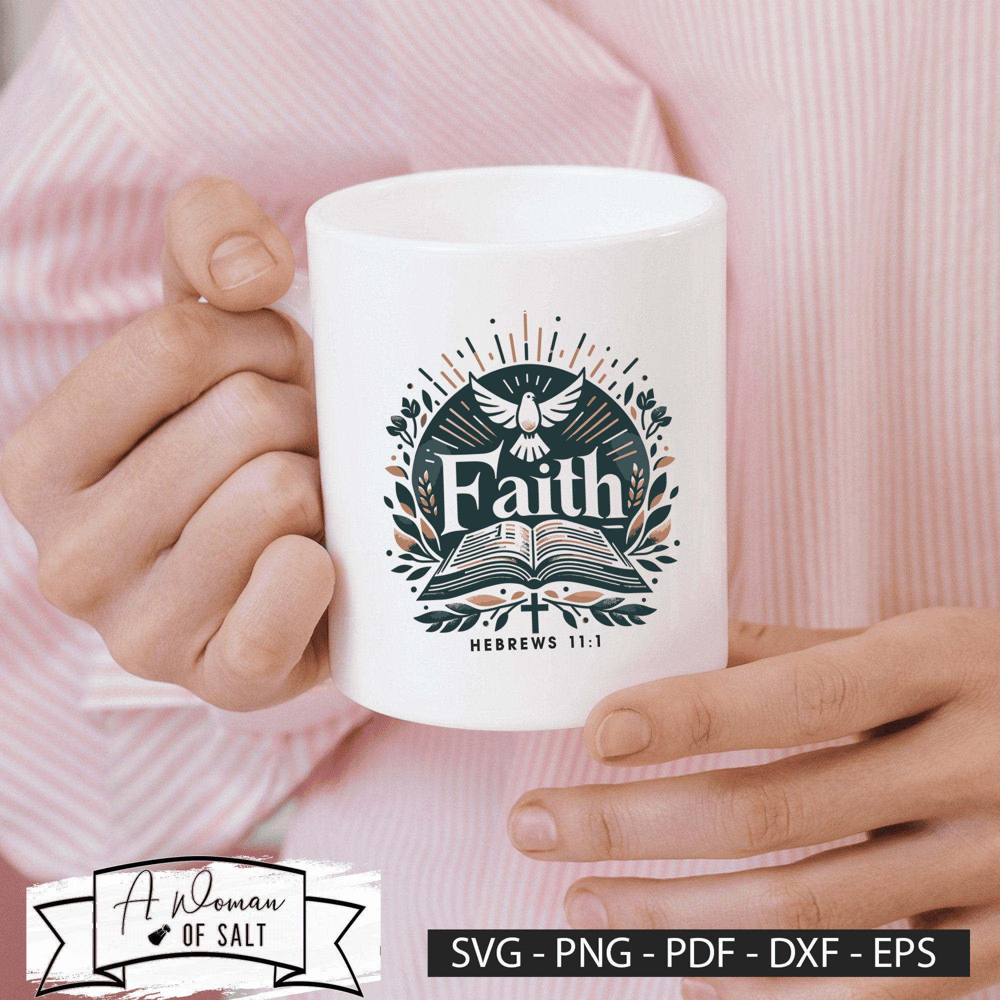 Christian Svg Files - Faith Hebrews 11:1 Art, Bible Verse Calligraphy ...