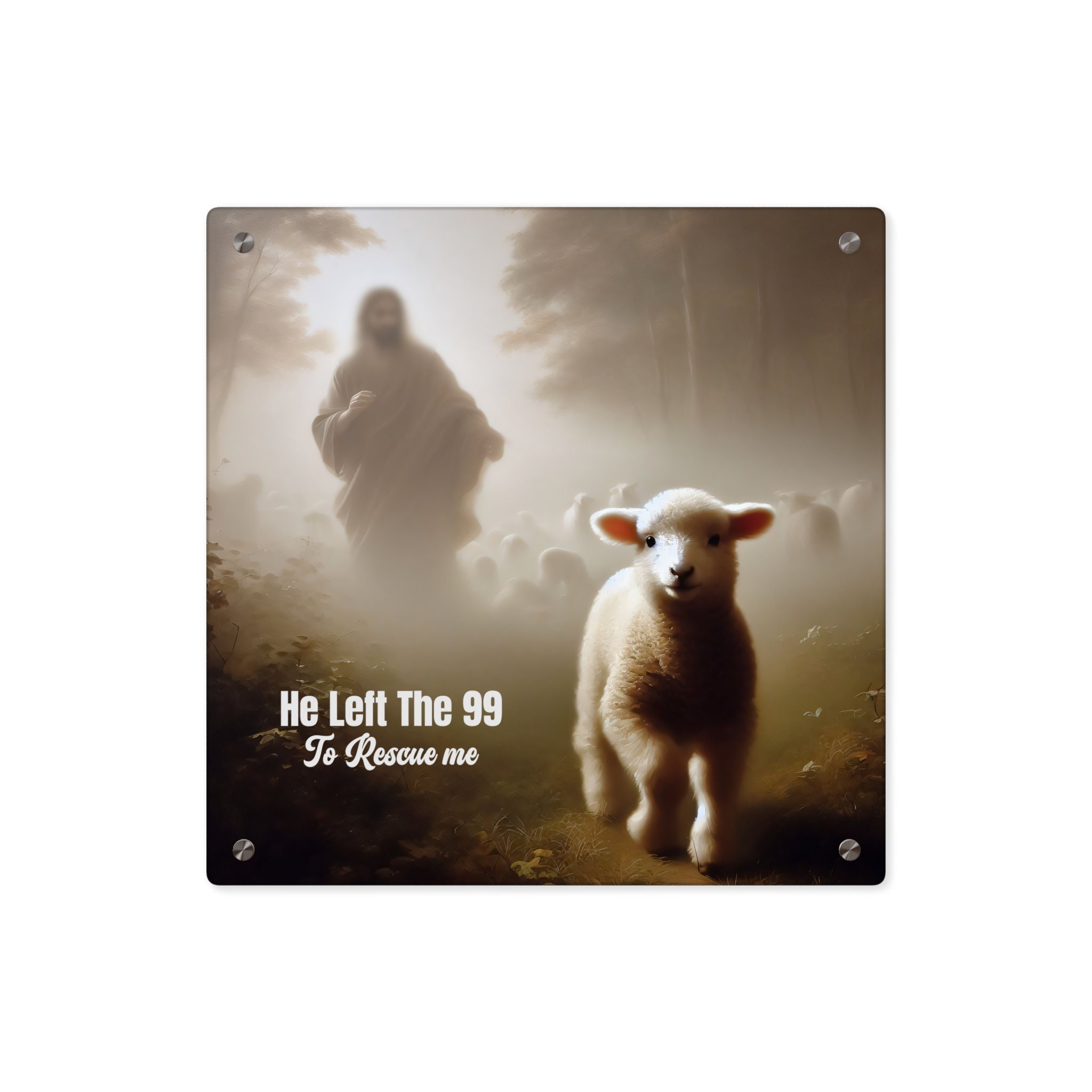 He Left the 99 to Rescue Me Wall Art Matthew 18:12 Bible Verse Inspired ...