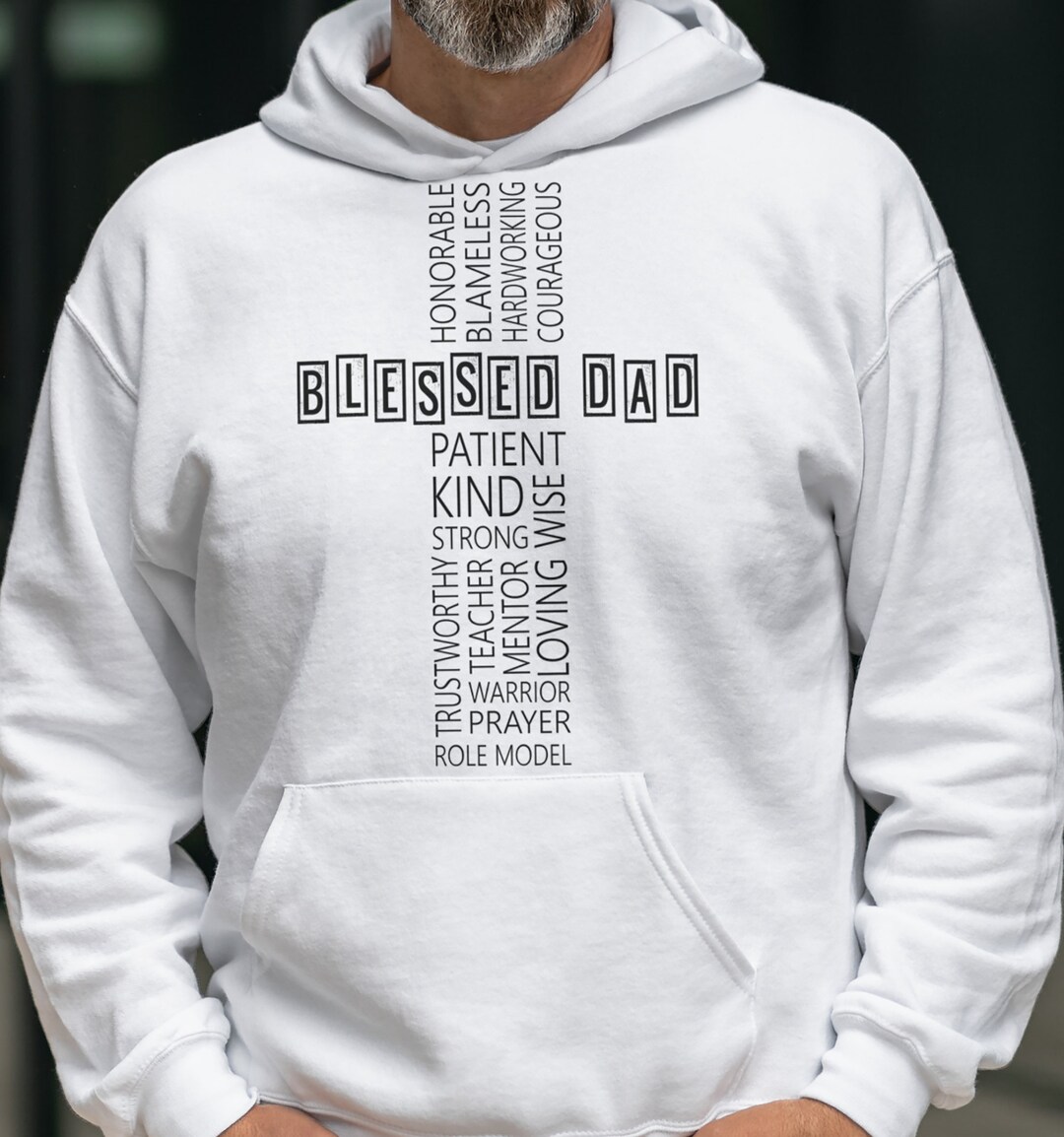 Blessed Dad SVG, World Cloud EPS, Meaningful Christian Dad Gift, Father ...