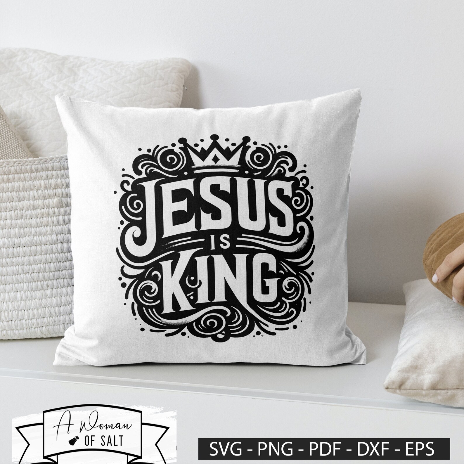 Jesus is King SVG Bundle Christian Faith Vector Graphics Holy Scripture ...