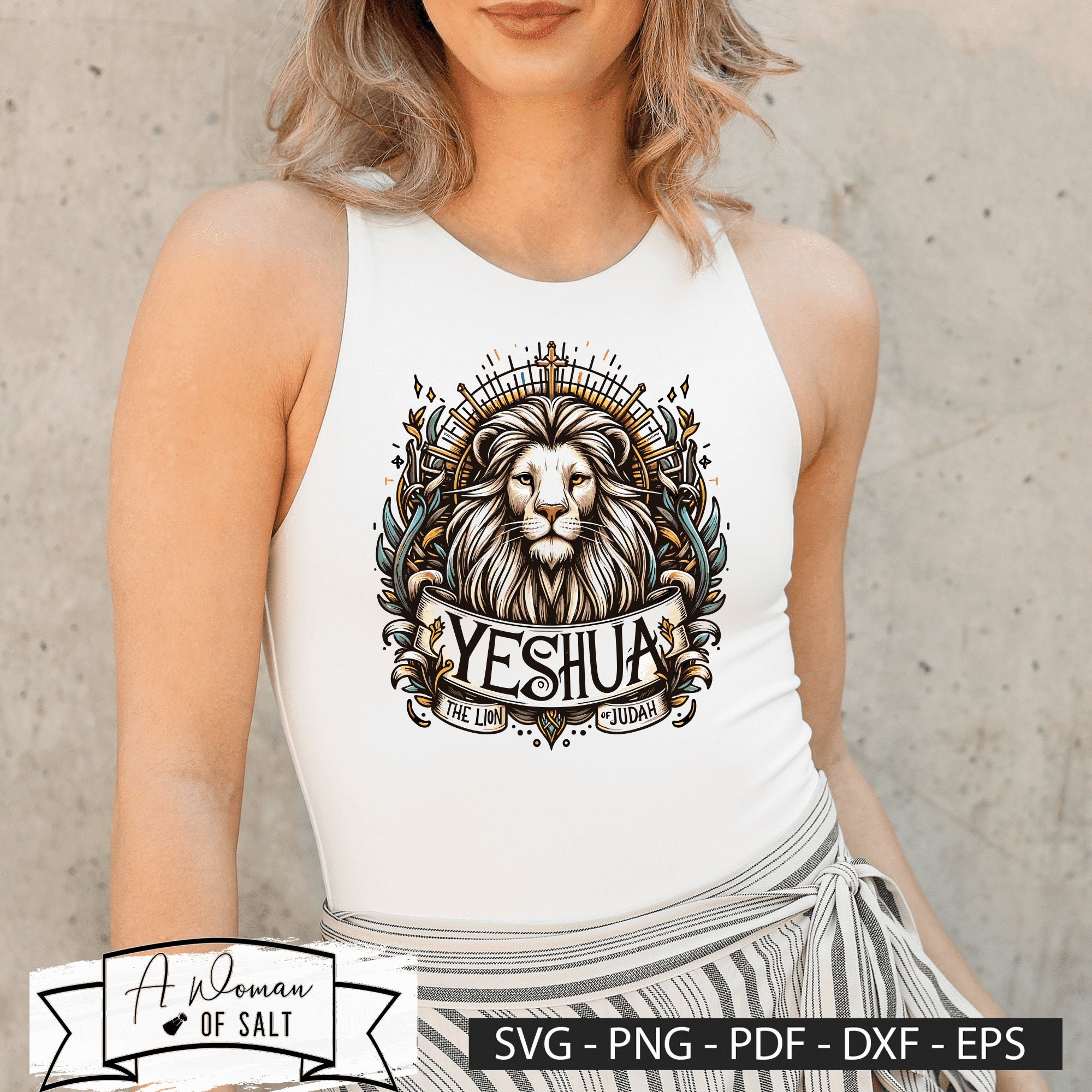 Yeshua the Lion of Judah - Christian Svg, Png, Eps, Pdf, Dxf Files ...