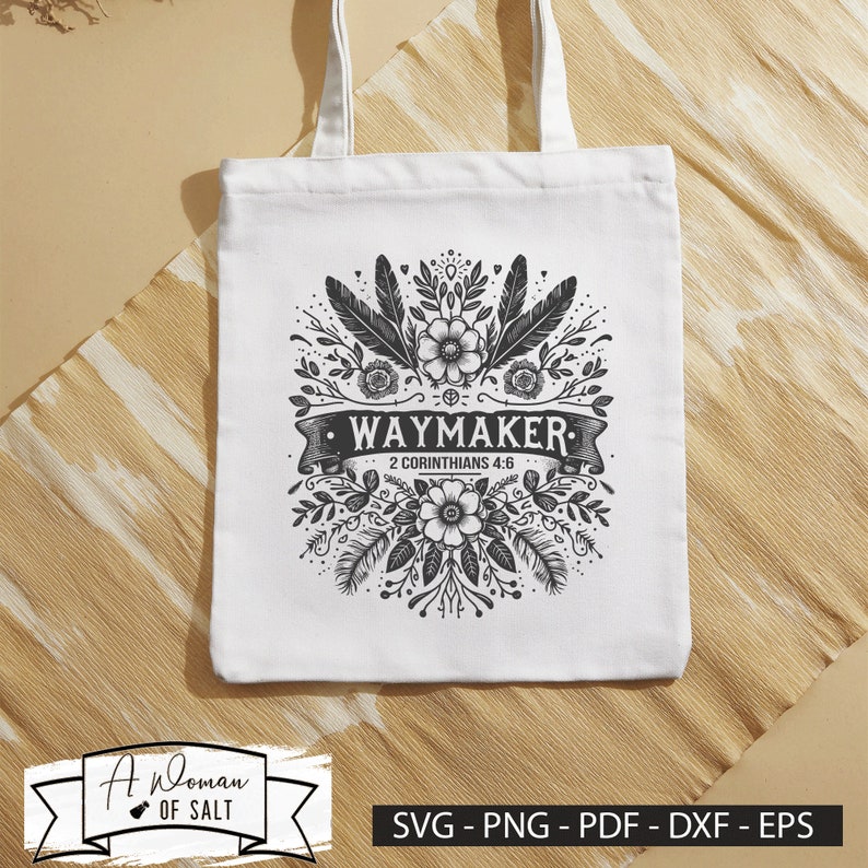 Christian Art Digital Download- Waymaker 2 Corinthians 4:6 Svg, Png, Eps, Pdf, Dxf | Bible Verse ...