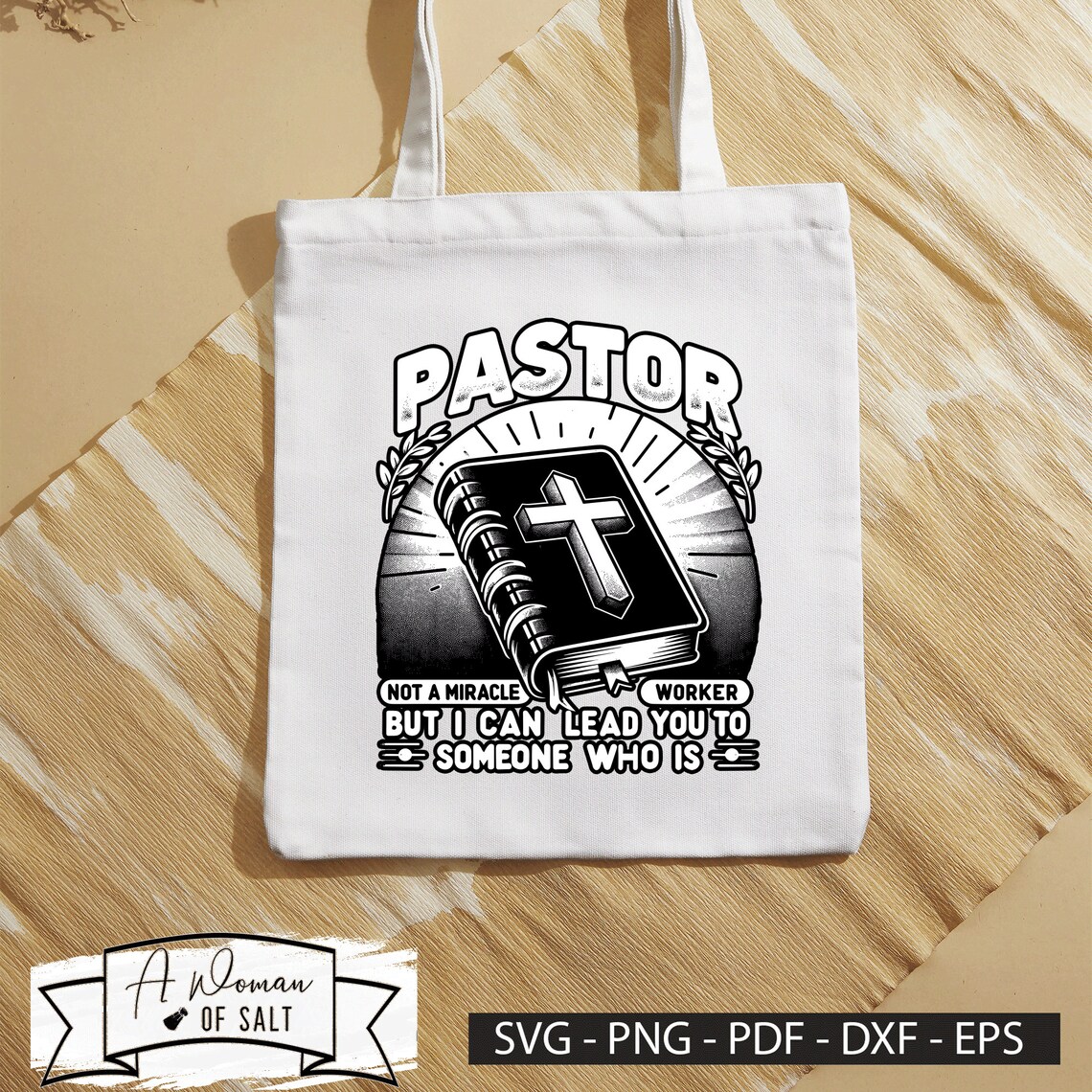 Pastor Svg & Png Files Pastor Not a Miracle Worker Christian Digital ...