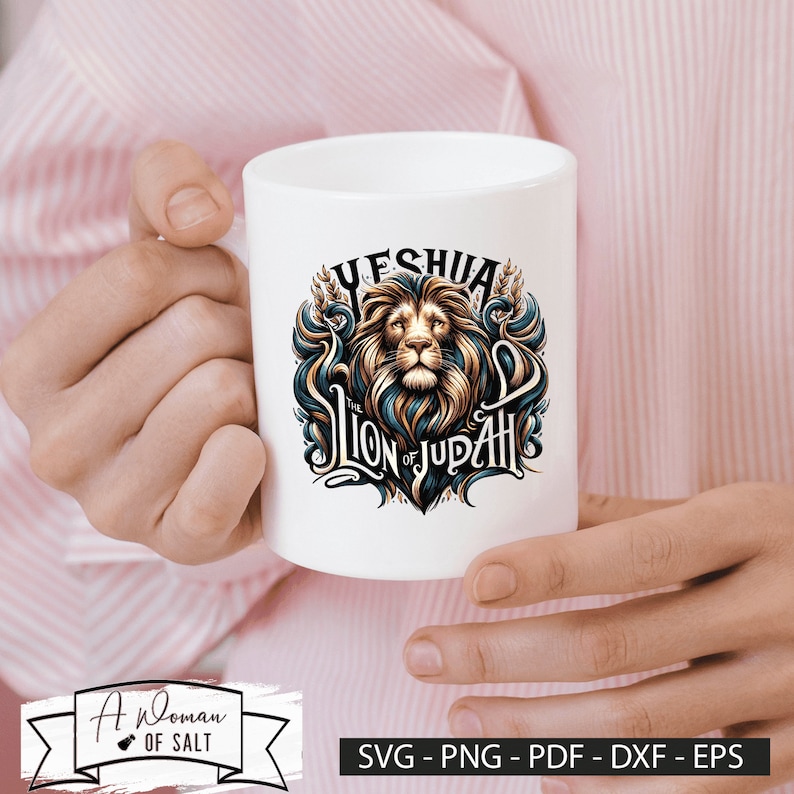 Yeshua the Lion of Judah Svg/png/eps/pdf/dxf Christian Digital Files Faith Art Jesus Messianic ...