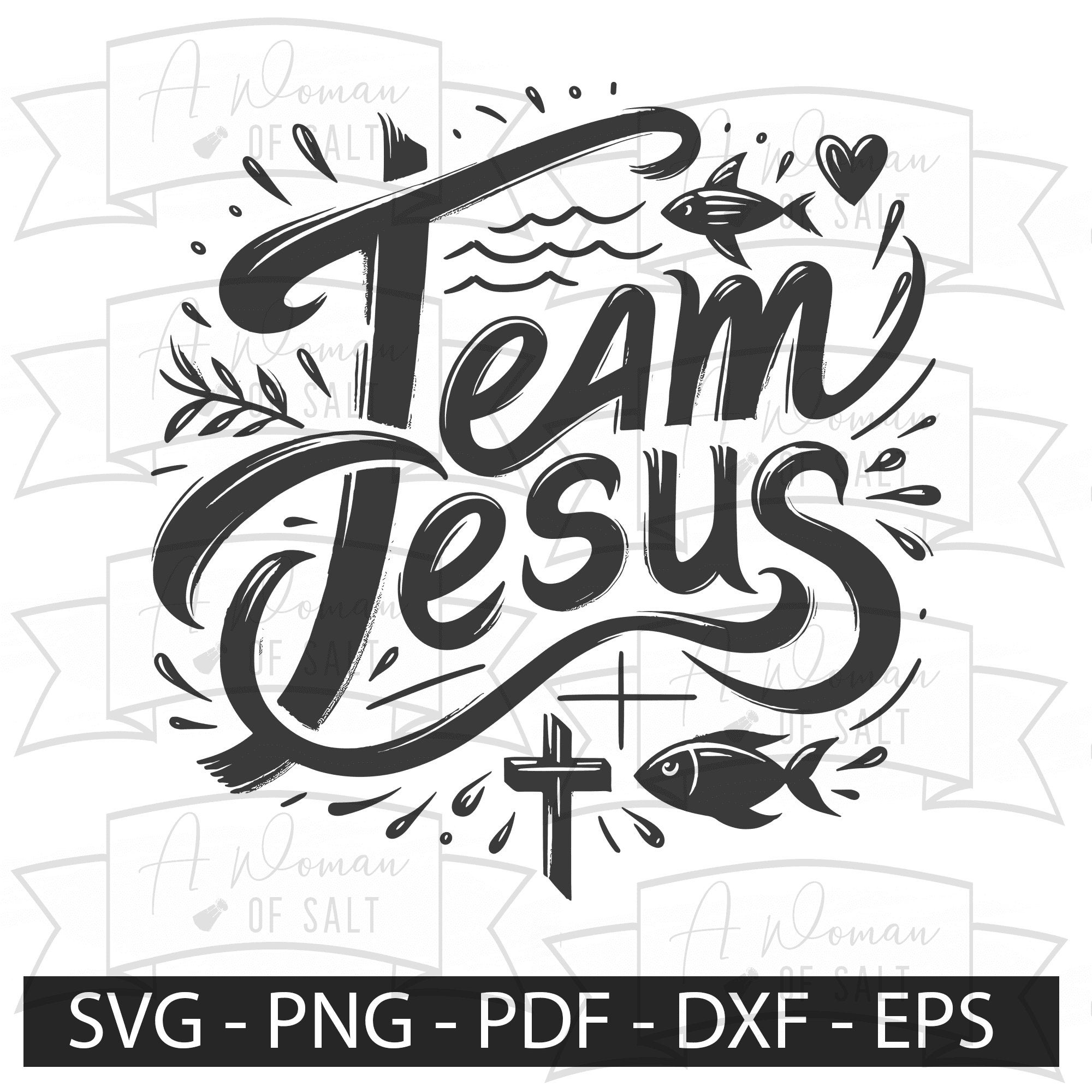 Team Jesus Svg Png Eps Pdf Dxf Christian Digital Files, Bible Art ...