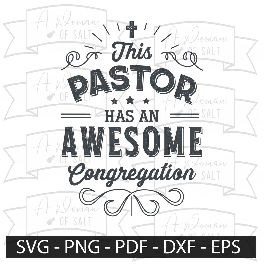 Inspirational Pastor Sublimation Design Bundle - Awesome Congregation ...