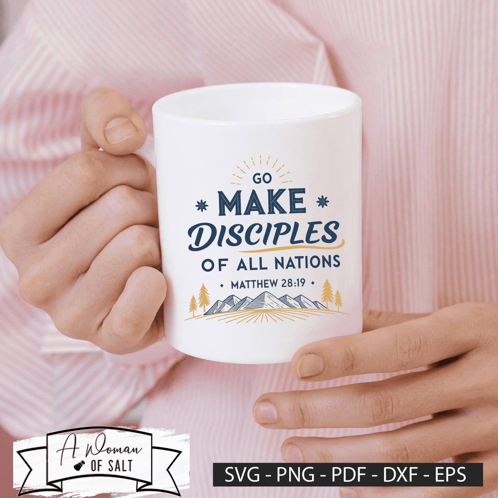 Go Make Disciples of All Nations Matthew 28:19 Christian Svg Png Eps ...