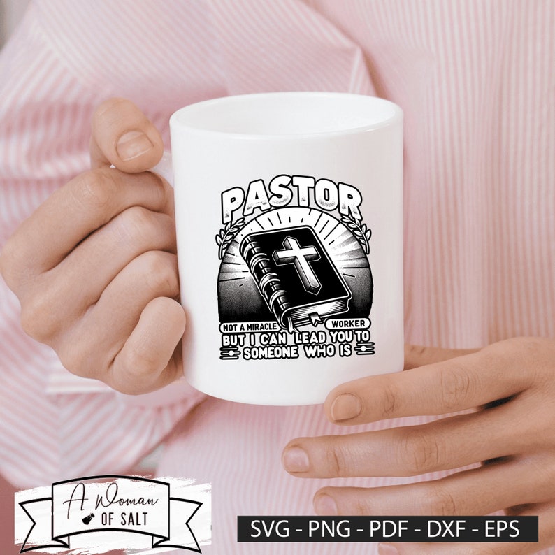 Pastor Svg & Png Files Pastor Not a Miracle Worker Christian Digital ...