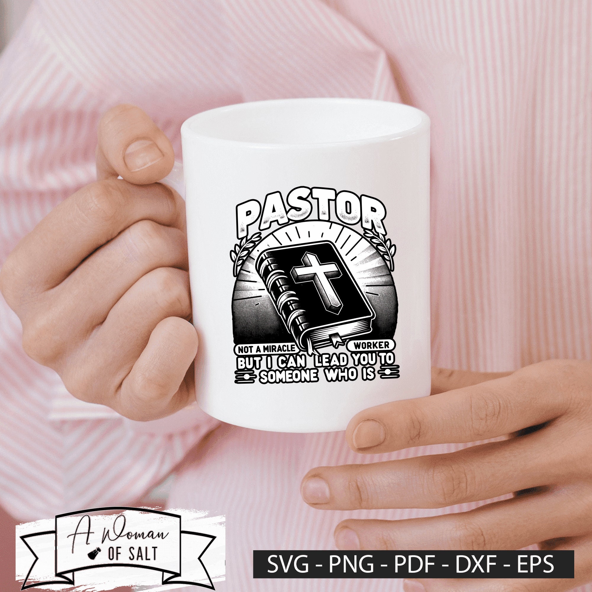Pastor Svg & Png Files | Pastor Not a Miracle Worker Christian Digital ...