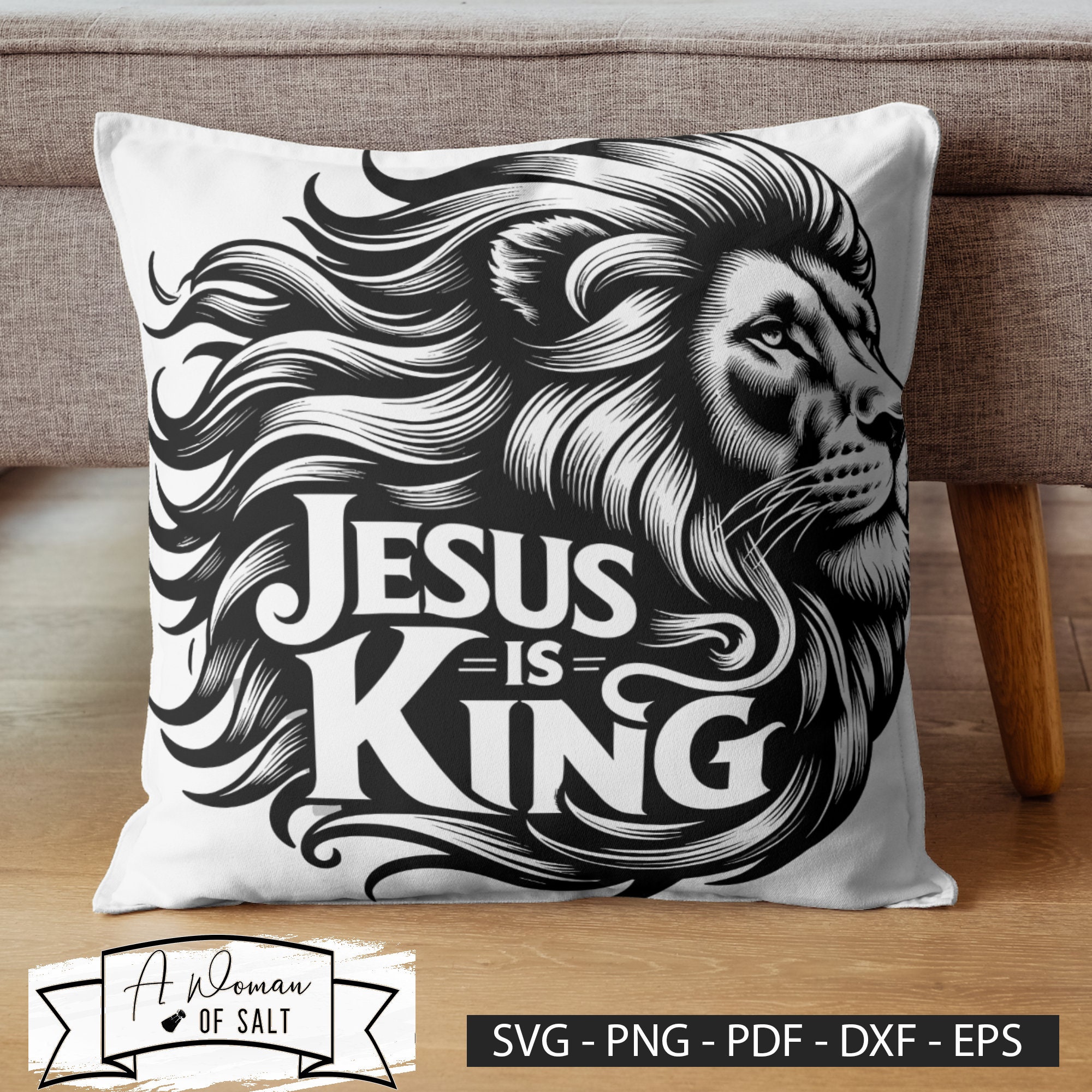 Jesus is King Svg Png Eps Pdf Dxf, God Svg, Holy Svg, Scripture Svg ...