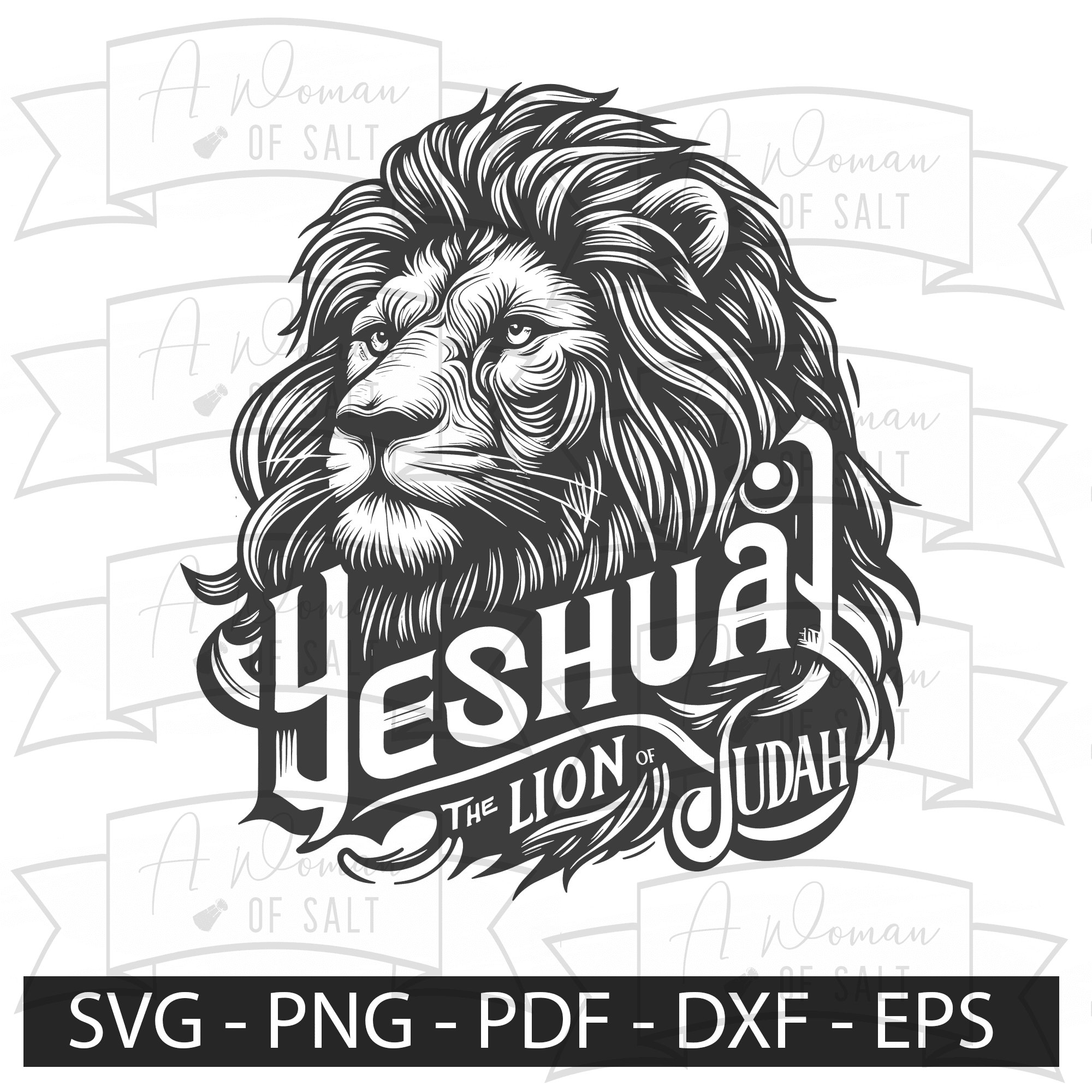 Yeshua the Lion of Judah Svg, Png, Eps, Pdf, Dxf Christian Digital ...