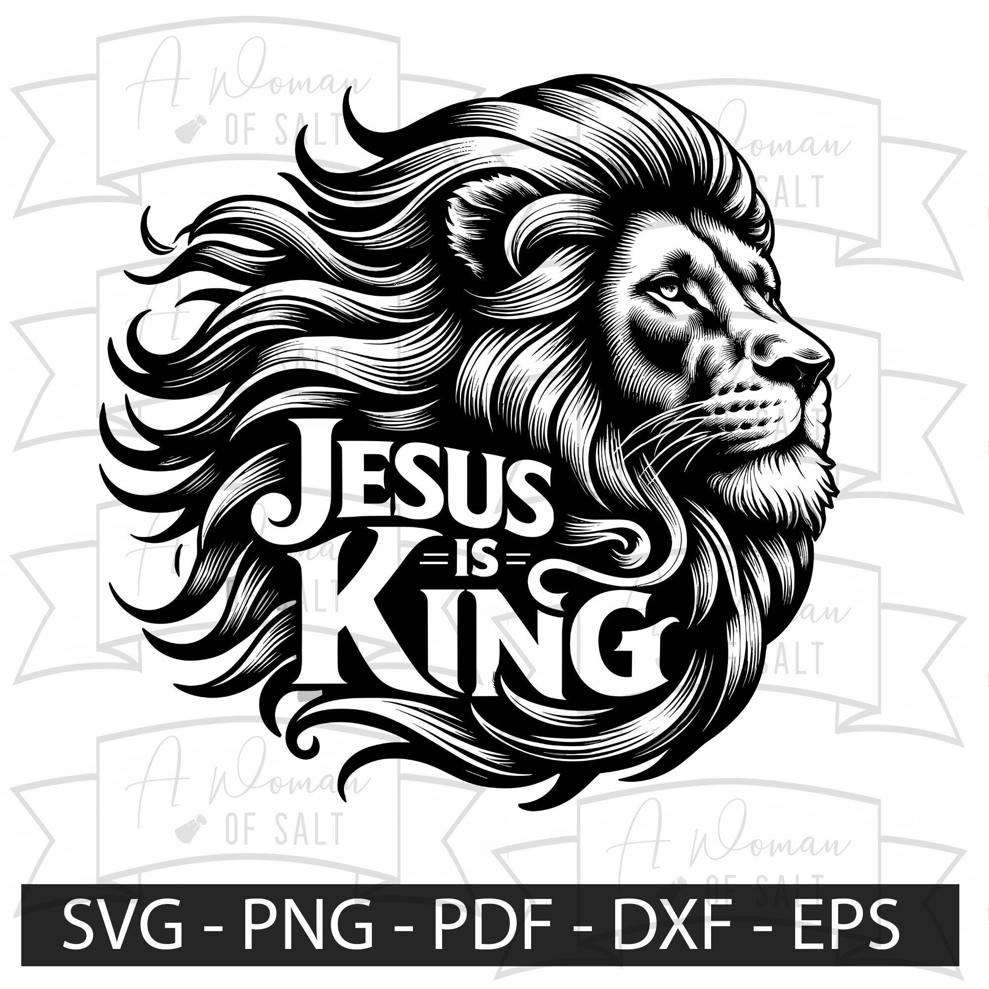 Jesus is King Svg Png Eps Pdf Dxf, God Svg, Holy Svg, Scripture Svg ...