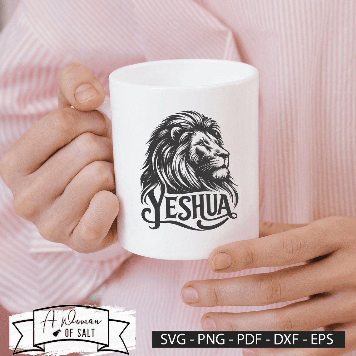 Lion Yeshua Svg, Png, Eps, Pdf, Dxf | Christian Digital Files Download ...