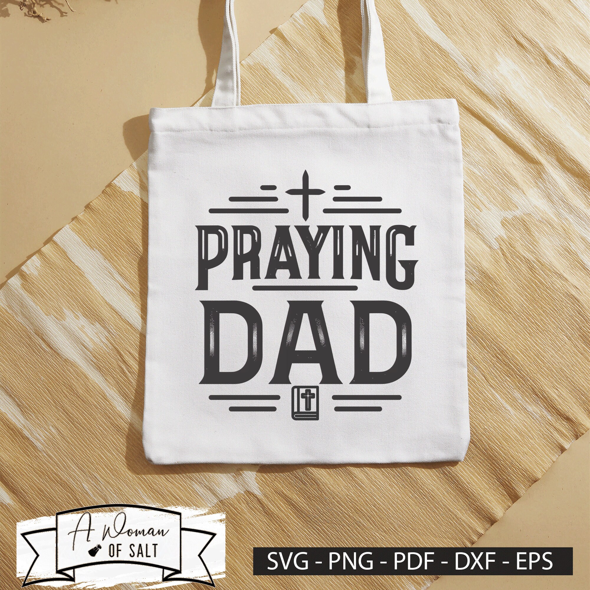 Praying Dad Svg Png Eps Pdf Dxf Christian Dad Digital Files Bible Art ...