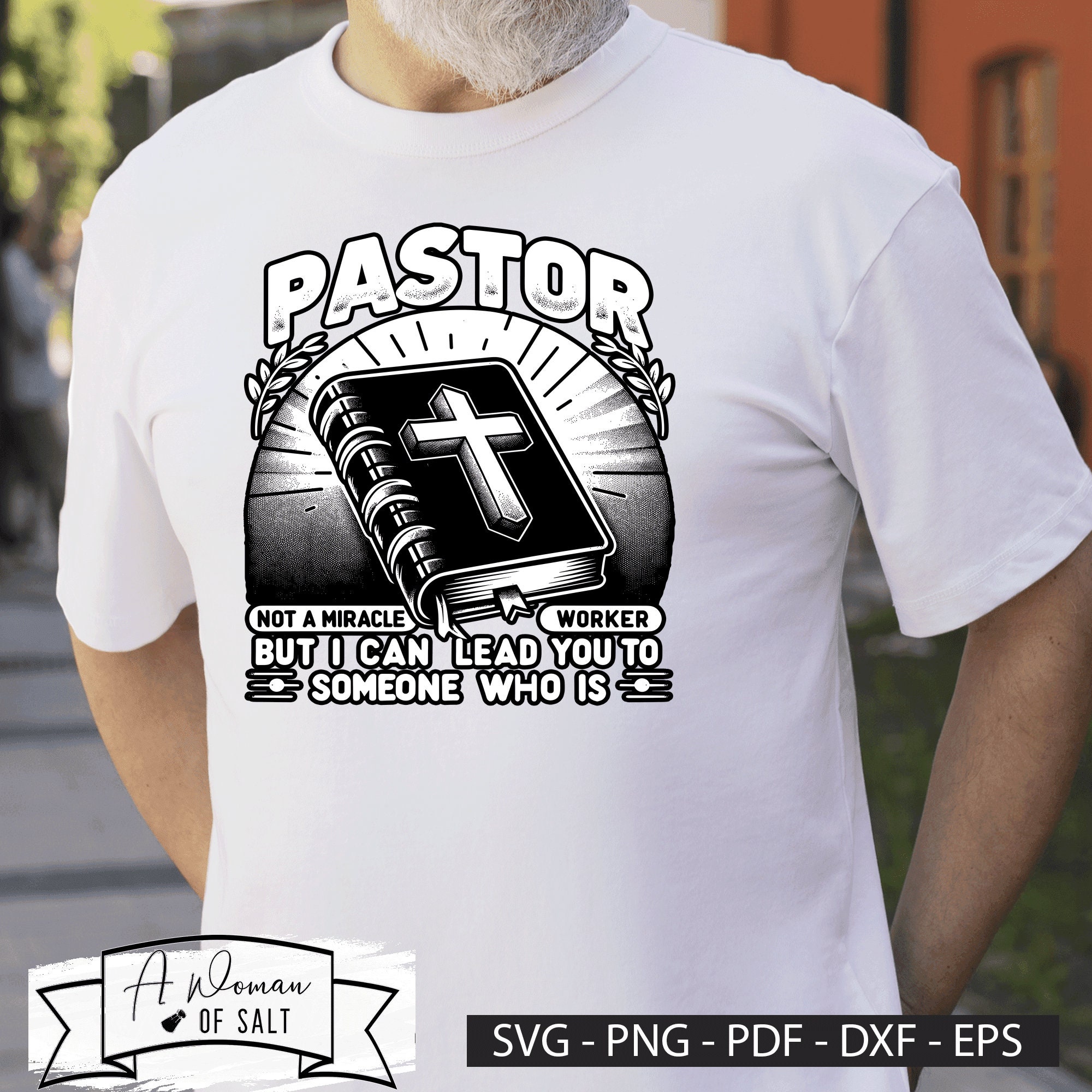 Pastor Svg & Png Files Pastor Not a Miracle Worker Christian Digital ...